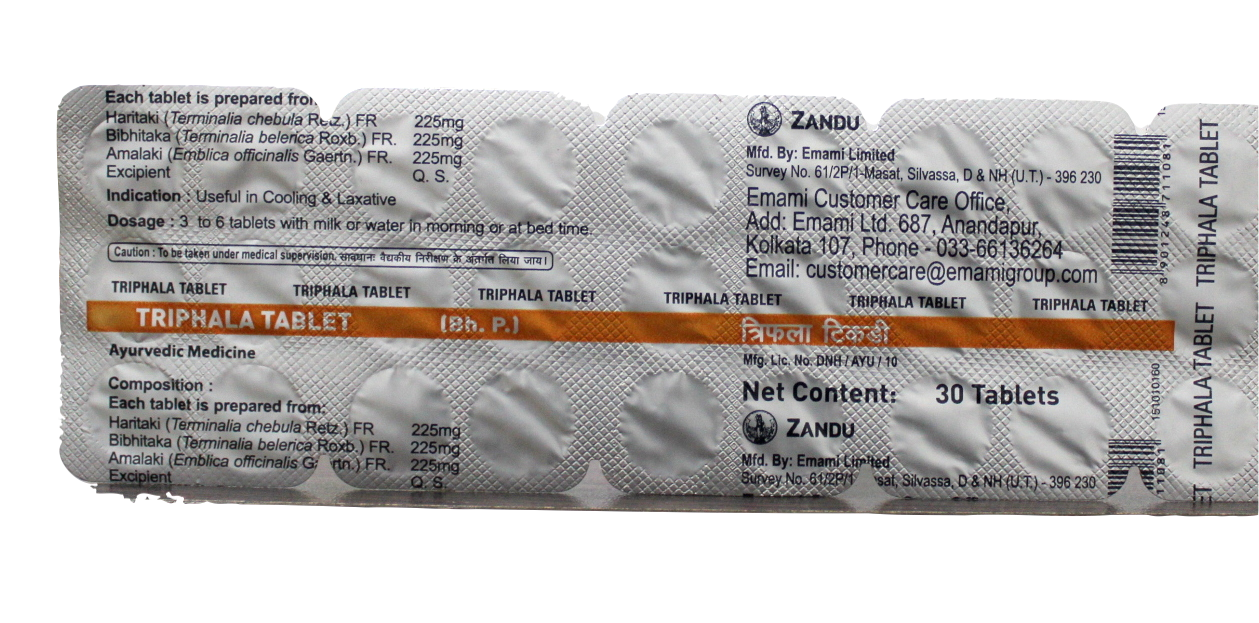 Buy Triphala tablets - 30Tablets Online - Ayush Care