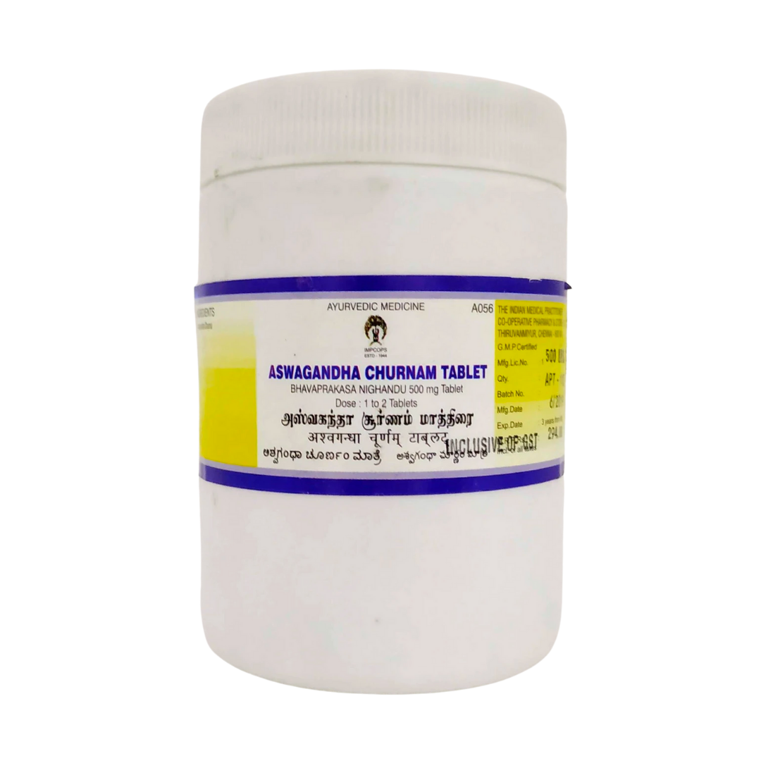 Buy Impcops Ashwagandha Churnam Tablets - 500 Tablets Online - Ayush Care
